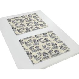 Adam Platzset &raquo;Good Old Days&laquo; GOTS organic,zertifiziert durch CERES 0242Made in Germany blau Obermaterial: 100% Baumwolle B/L: 40cm x 40cm, 2 Stk., Bio-