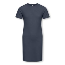 Kids Only M&auml;dchen KIDS Only Strickkleid &raquo;KOGNELLA S/S DRESS VD JRS&laquo; Ohne Taschen mit Rundhals-Ausschnitt und kurzem Arm blau 134/140, N-Gr