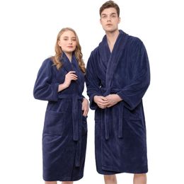 HAMMETEX Bademantel &raquo;Bademantel unisex, ultraweicher & flauschiger Fleecemantel&laquo; Packung, ideal f&uuml;r Sauna & Spa, Hotelbademantel, Morgenmantel blau 