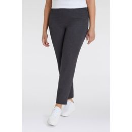 KjBRAND Damen KjBRAND Schlupfhose &raquo;Schlupfhose Susie in Bi-Stretch, Kammgarnoptik&laquo; Sommerhose, ideal f&uuml;r kr&auml;ftige Oberschenkel grau 46, N-Gr