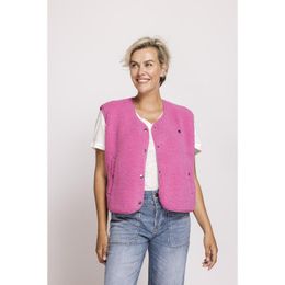 Zhrill Damen Kurzweste &raquo;ZHEREN&laquo; mit Druckknopfverschluss, mit Eingrifftaschen, bequeme Passform pink M