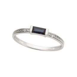 Firetti Damen Fingerring &raquo;Schmuck Geschenk Gold 333 Damenring Goldring Edelstein Farbstein&laquo; mit Saphir - mit Brillant bunt 18, P2 = erkennbare 