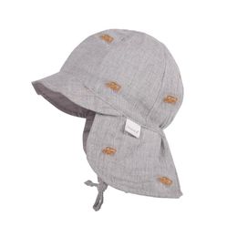 MaxiMo Jungen MaxiMo Schirmm&uuml;tze 1 Stk. graumeliert, Auto-Stickerei, Musselin, zum Binden grau 45