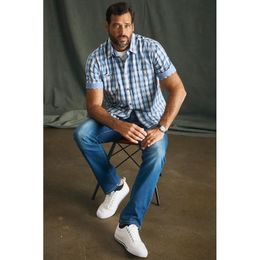 MAN'S WORLD Man's World Herren Kurzarmhemd mit Brusttaschen blau L (41/42), N-Gr