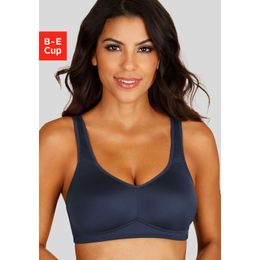 Nuance By Lascana Damen Nuance by Lascana T-Shirt-BH ohne B&uuml;gel mit seidiger Microfaser &ndash; gro&szlig;e Gr&ouml;&szlig;en, bequemer BH blau 80, Cup C