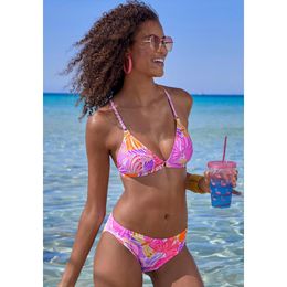 Sunseeker Damen Triangel-Bikini-Top &raquo;Butterfly&laquo; mit Schmetterling-Design lila 38, Cup A/B