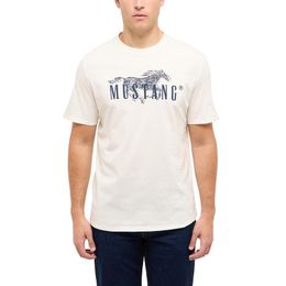 Mustang Herren Mustang T-Shirt &raquo;Austin-Logoprint&laquo; Regular fit beige XXL