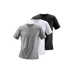 H.I.S. H.I.S Herren T-Shirt &raquo;, Unterziehshirt&laquo; Packung, 3er-Pack, unifarben, Rundhalsausschnitt, aus Baumwolle schwarz-wei&szlig; 5/M