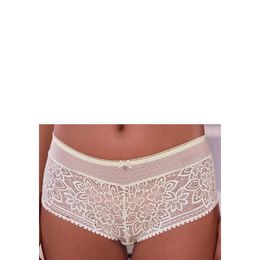 Lascana Damen Lascana Panty aus blumiger Jacquardspitze mit h&uuml;bschem Accessoire gr&uuml;n 36/38