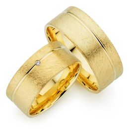 Phoenix Ph&ouml;nix Unisex Trauring &raquo;Schmuck Partnerring Ehering Verlobungsring Freundschaftsring&laquo; Made in Germany - wahlweise mit oder ohne Brillant gold 64, 0,01