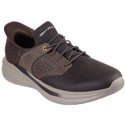 Skechers Herren Slip-On Sneaker &raquo;SLADE&laquo; Komfortschuh mit komfortablem Heel Pillow Fersenkissen braun 41