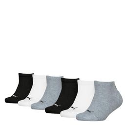 Puma Herren Puma Sneakersocken &raquo;Puma KIDS PLAIN SNEAKER 6P&laquo; 6 Paar, mit verst&auml;rktem Zehenbereich schwarz-wei&szlig; 23-26