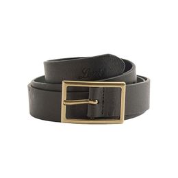 Levi's Levi's Herren Lederg&uuml;rtel &raquo;RECTANGLE BELT&laquo; mit goldfarbener Schlie&szlig;e und Logopr&auml;gung 80