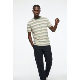 Blend Herren T-Shirt &raquo;BHKOBE STRIPE S/S TEE&laquo; mit geringelter und gestreifter Optik, Regular Fit, ohne Verschluss beige S