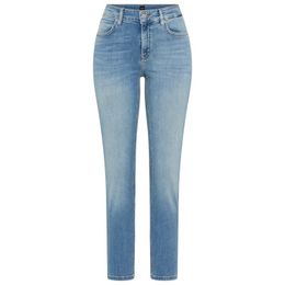 BOSS Orange Damen BOSS Orange Slim-fit-Jeans &raquo;JACKIE MR 11.0 Premium Damenmode&laquo; im 5-Pocket-Stil, Mid Rise blau 33, L&auml;nge 28