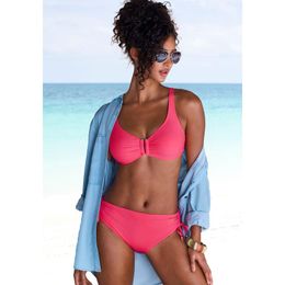 Lascana Damen Lascana B&uuml;gel-Bikini-Top &raquo;Italy&laquo; mit goldfarbigen Accessoire orange 36, Cup F