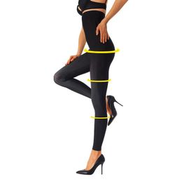 Lascana Damen Lascana Highwaist Leggings &raquo;glatter Stoff, leichter Formeffekt&laquo; mit leichtem Shaping Effekt, Loungewear schwarz 36/38, N-Gr