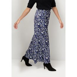 Lascana Damen Lascana Webhose aus leichter Satinqualit&auml;t, weite Palazzohose, Stoffhose blau 36, N-Gr