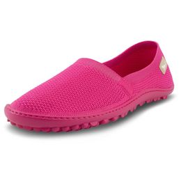 Leguano Damen Barfu&szlig;schuh &raquo;FLAIR&laquo; Schlupfschuh, Halbschuh, Slipper mit Logo-Aufn&auml;her pink 38
