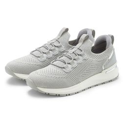 Vivance Damen Sneaker &raquo;Freizeitschuh, Halbschuh, Turnschuh, Slip-On-Sneaker,&laquo; mit elastischen Schn&uuml;rb&auml;ndern zum Reinschl&uuml;pfen VEGAN grau 38