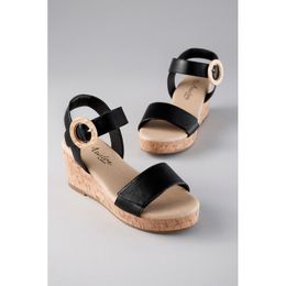 Aniston Shoes Damen Aniston SHOES Plateausandale Sommerschuh, Sandalette - NEUE KOLLEKTION schwarz 42