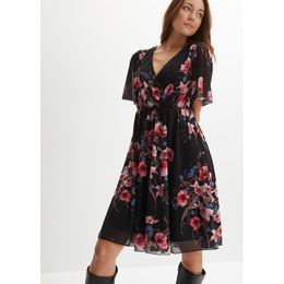 bonprix Damen bonprix Minikleid f&uuml;r den Alltag, aus Polyester und Elasthan, ausgestellte Passform bunt 44/46 (L), N-Gr