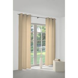 WIRTH Vorhang &raquo;NEUFAHRN&laquo; &Ouml;sen 1 Stk. tlg. grau Jacquard, Polyacryl, Polyester 145cm, &Ouml;sen, 135cm