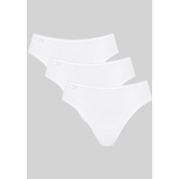 Sloggi Damen Sloggi Taillenslip &raquo;24/7 Cotton&laquo; elastischer Bund mit Spitze, flache N&auml;hte wei&szlig; 40