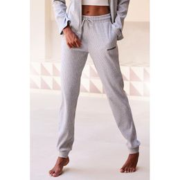 French Connection Damen Sweathose aus weicher Rippstruktur, Loungewear grau 32/34, N-Gr