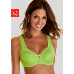Nuance by Lascana Minimizer-BH mit feiner, floraler Spitze und Cut-Out &ndash; auch ideal f&uuml;r gro&szlig;e Gr&ouml;&szlig;en gr&uuml;n 70, Cup C Minimizer-BH