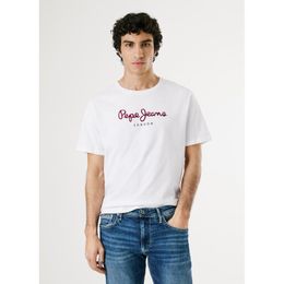 Pepe Jeans Herren Rundhalsshirt &raquo;EGGO&laquo; wei&szlig; L (52/54)