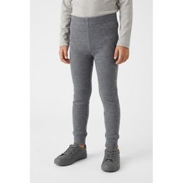 name it Kinder Leggings &raquo;NMNWAX WOOL RIB LEGGING NOOS&laquo; aus reiner Merinowolle grau 92, N-Gr