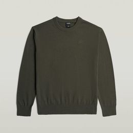 G-Star Raw G-Star Herren G-STAR Strickpullover &raquo;Core refined r knit&laquo; mit gerippten Abschl&uuml;ssen, Baumwollmix L