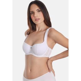 Sassa Mode Sassa Damen Balconette-BH edle Vollspitze, femininer Look wei&szlig; 85, Cup B Trachtenmode