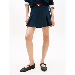 Tommy Jeans Damen A-Linien-Rock &raquo;TJW PIQUE F&F MINI SKIRT&laquo; mit den klassischen Falten L (40)