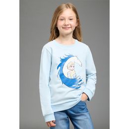 Kidsworld Damen Kidsworld Sweatshirt &raquo;FROZEN Glitzerdruck Sweatshirt, Disney&laquo;, Disney-Shirt mit Rundhalsausschnitt, Langarm, h&uuml;ftlange Basic-Passform 