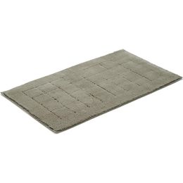 Vossen Badematte &raquo;Exclusive&laquo; H&ouml;he 20 mm rutschhemmend beschichtet fu&szlig;bodenheizungsgeeignet Badteppich, Uni-Farben, Karo Muster, Hoch-Tief Effekt, reine 