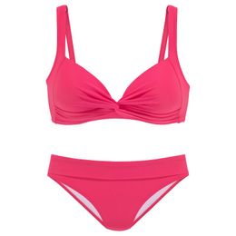 Lascana Damen Lascana Triangel-Bikini in Bralette-Form rot 34, Cup B