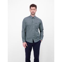 Lerros Herren Lerros Langarmhemd mit Minimal-Print L, N-Gr