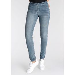 Arizona Damen Jeansjeggings &raquo;mit leichtem Thermo Effekt&laquo; extra-eng geschnitten, hohe Leibh&ouml;he, mit Coinpocket blau 38, N-Gr