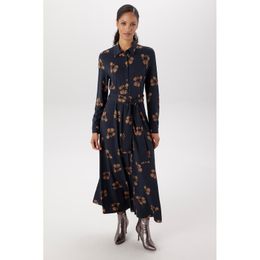 Aniston Selected Damen Aniston SELECTED Midikleid mit Blumenbl&uuml;ten-Print und abnehmbaren Bindeband - NEUE KOLLEKTION blau 36, N-Gr