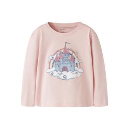 name it M&auml;dchen Langarmshirt &raquo;NMFVEEN LS NREG TOP&laquo; Baumwolle, regular fit rosa 98