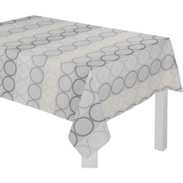 WIRTH Tischdecke &raquo;ZIRBELLO&laquo; grau Baumwolle, Polyester B/L: 130cm x 160cm, 1 Stk., eckig