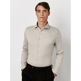 DESOTO Herren DESOTO Langarmhemd &raquo;Jerseyhemd Essential Hai langarm&laquo; Flexibler Stretch beige 41, N-Gr