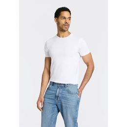 Hugo Herren Hugo T-Shirt &raquo;Hugo-Round&laquo; Packung, 2er, Rundhalsausschnitt, Slim-Fit, Hugo Logo-Druck wei&szlig; L
