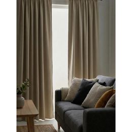 WIRTH Vorhang &raquo;Dim out&laquo; Kr&auml;uselband 1 Stk. tlg. beige Polyester 150cm, Kr&auml;uselband, 145cm