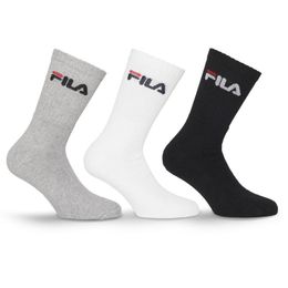 Fila Damen Tennissocken &raquo;UNISEX CREW TENNIS FULL TERRY SOCKS&laquo; 3 Paar tlg. mit verst&auml;rkten Belastungszonen schwarz 43-46