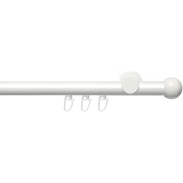 Liedeco Gardinenstange &raquo;Innenlaufgarnitur 20 mm Power Kugel&laquo; &Oslash; 20 mm 1 l&auml;ufig-l&auml;ufig Fixma&szlig; Gardinenstange Komplett wei&szlig; Aluminium B/L: 120cm &Oslash; 20mm, 1 Stk., 