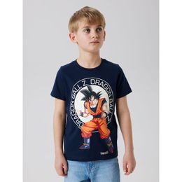 name it Jungen T-Shirt &raquo;NKMJES DRAGON NREG SS TOP BOX NOOS VDE&laquo; mit gro&szlig;em Comic-Frontprint blau 122/128