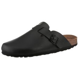 MAN'S WORLD Man's World Herren Clog Sandale, Hausschuh mit Tieffu&szlig;bett schwarz 45